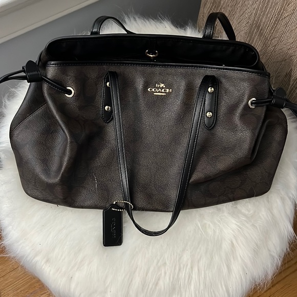 Coach | Bags | Coach Signature Drawstring Carryall Shoulder Bag | Poshmark